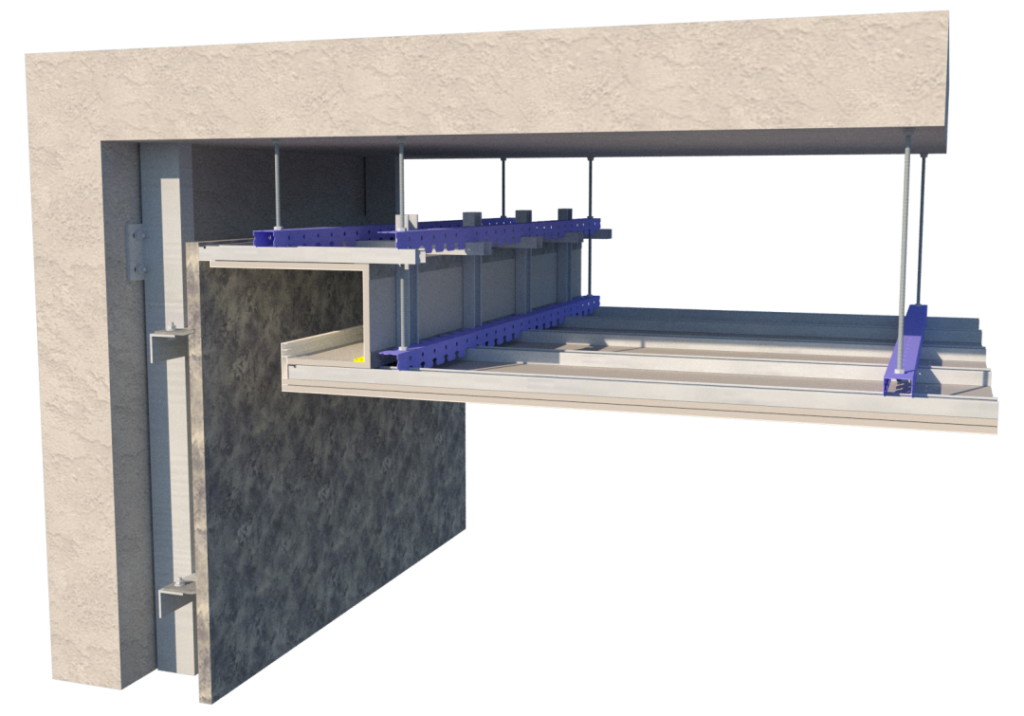 All-light steel keel structure ceiling stacking molding process node ...