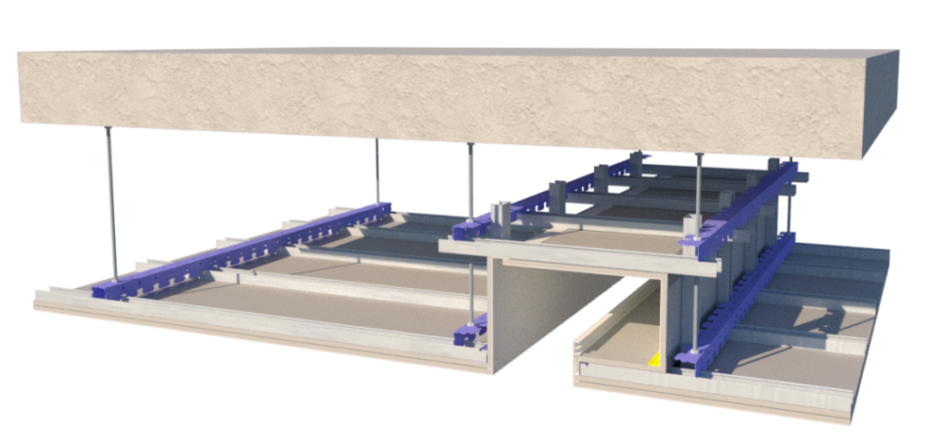 All-light steel keel structure ceiling stacking molding process node ...