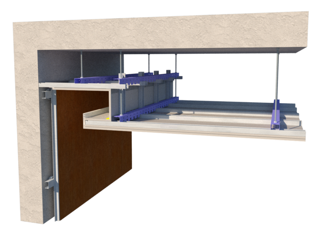 All-light steel keel structure ceiling stacking molding process node ...