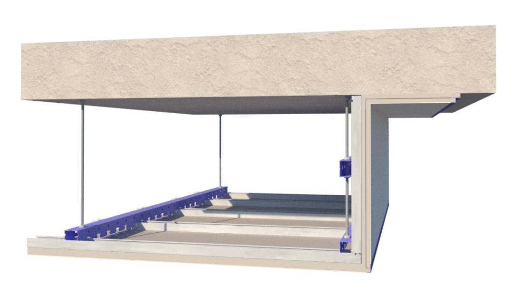 All-light steel keel structure ceiling stacking molding process node ...