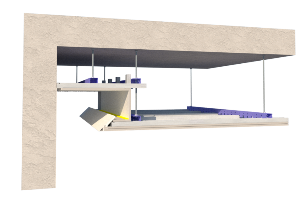All-light steel keel structure ceiling stacking molding process node ...