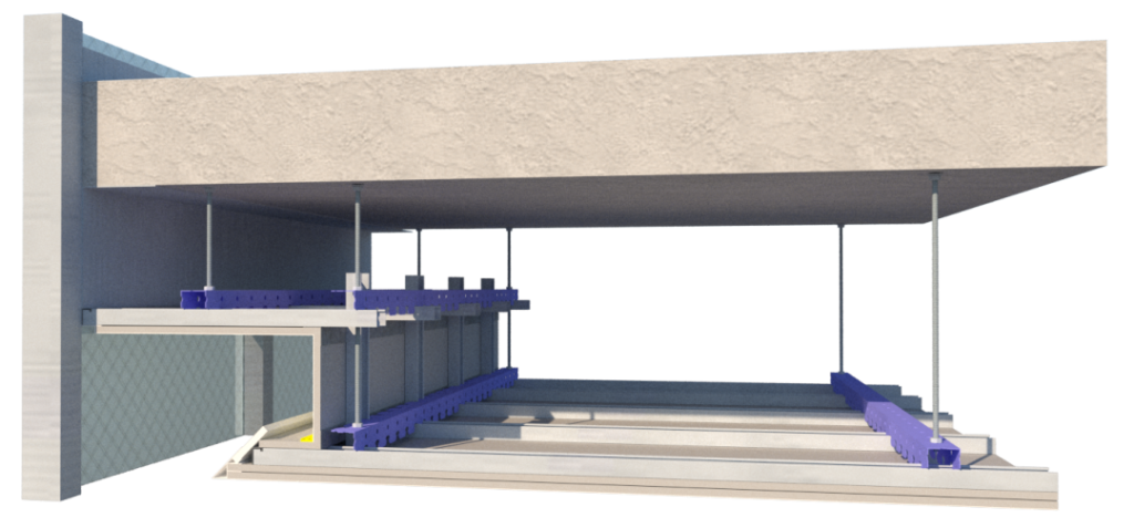 All-light steel keel structure ceiling stacking molding process node ...