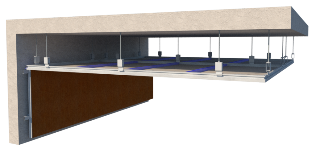 All-light steel keel structure ceiling stacking molding process node ...